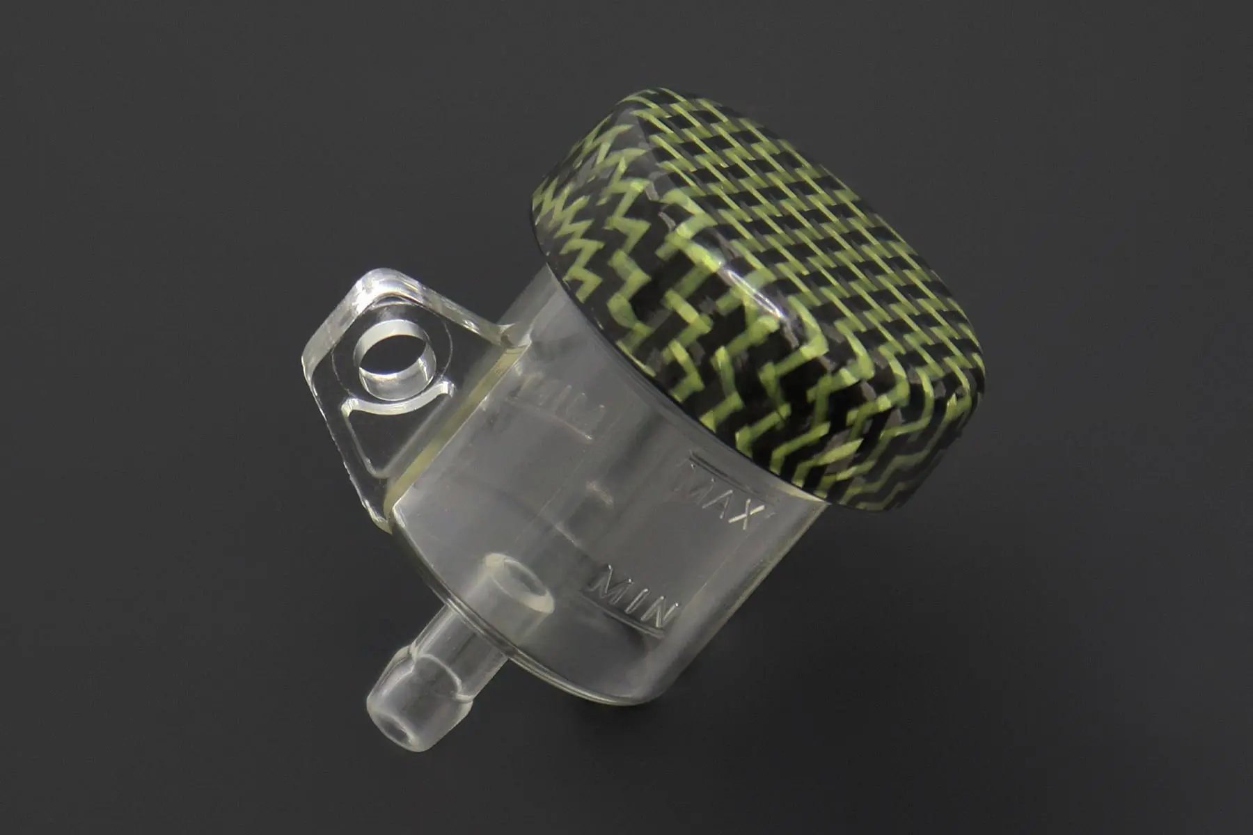 Mini brake reservoir, Carbon/Kevlar, Vertical Tube - TYGA Performance